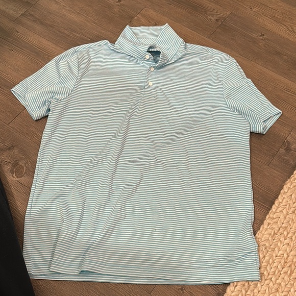 Shirts | Mens Blue Striped Polo Shirt | Poshmark